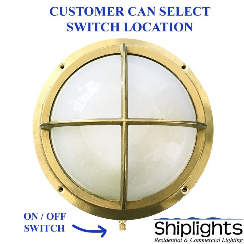 Bulkhead Light w/ Cross Bar - Shiplights