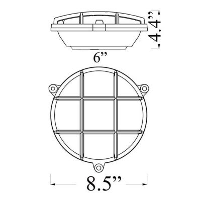 Round Marine Cover Light (w/ Screws) - Shiplights