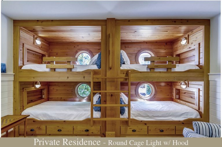 Round Cage Light w/ Hood - Shiplights